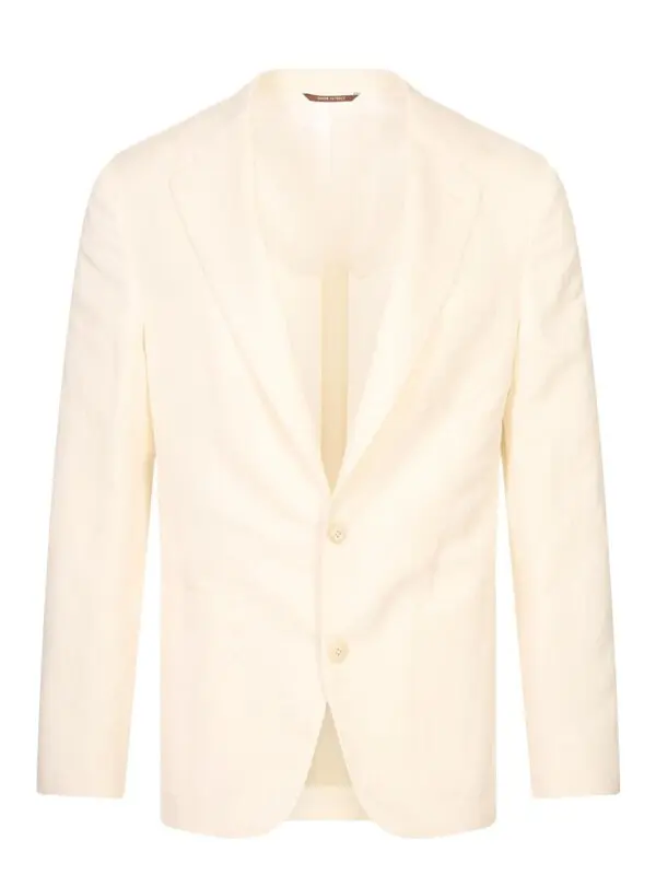 Canali Long-sleeved Suit Jacket - White