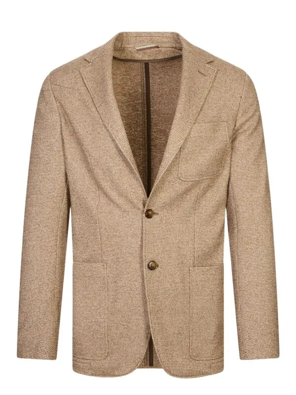 Canali Long-sleeved Suit Jacket - Nude