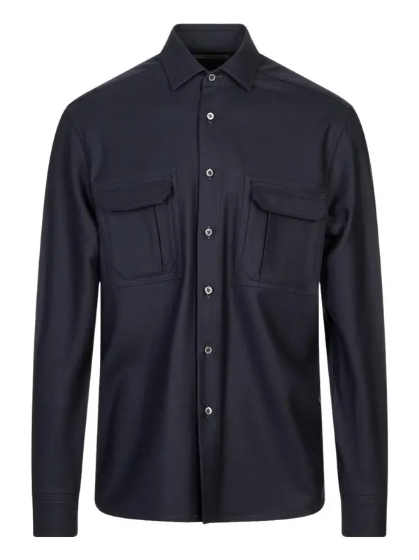Corneliani Long-sleeved Shirt - Black