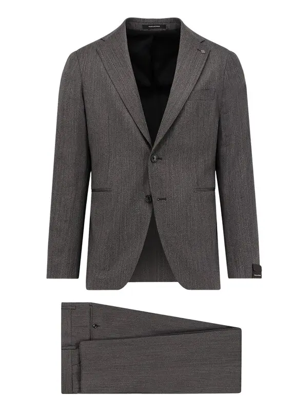 Tagliatore Single-breasted Virgin Wool Suit - Grey