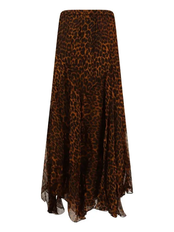 MES DEMOISELLES Elastic-waist Skirt - Leopard
