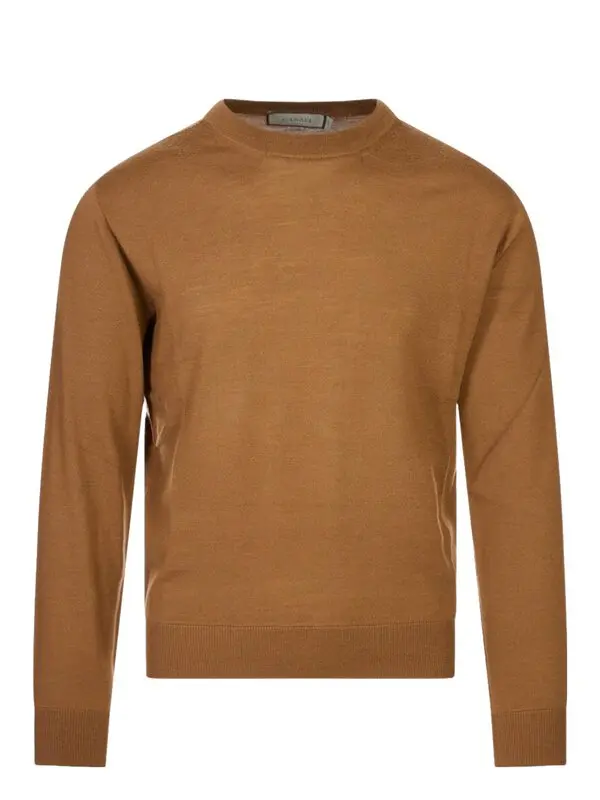 Canali Long-sleeved Knitted Pullover - Brown