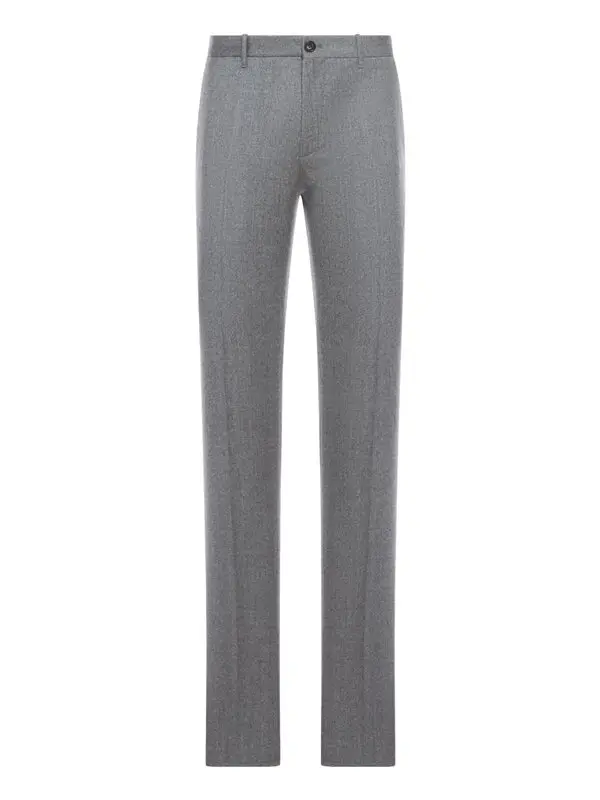 Incotex Wool Tailored Trousers - Light Gray