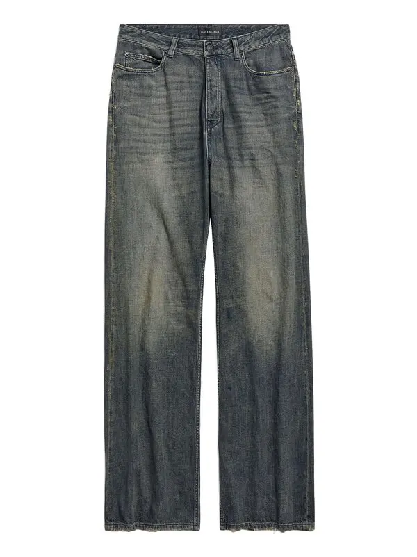 Balenciaga Low Crotch Japanese Denim Jeans - Blue