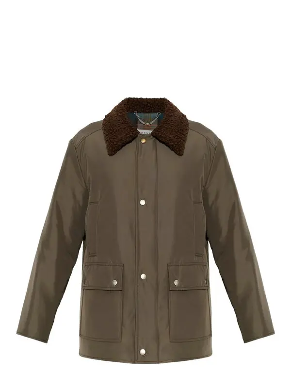 MAISON MARGIELA Shearling Collar Jacket - Green