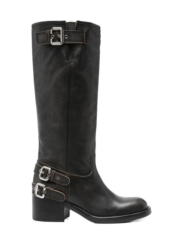 Chloé Dakota Knee-high Leather Boots - Black