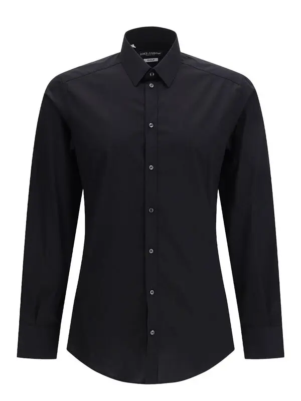 Dolce & Gabbana Stretch-poplin Shirt - Black
