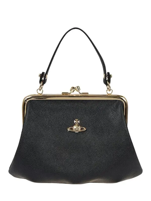 VIVIENNE WESTWOOD Granny Frame Purse With Orb Bas Relief - Black