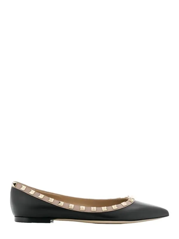 Valentino Garavani Rockstud Leather Ballet Flat - Black