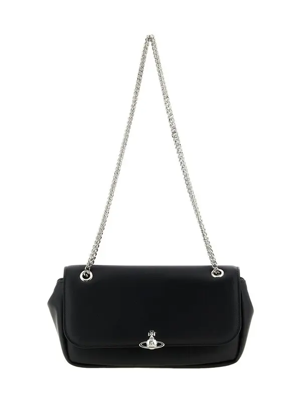 VIVIENNE WESTWOOD Chain Crossbody Shoulder Bag - Black