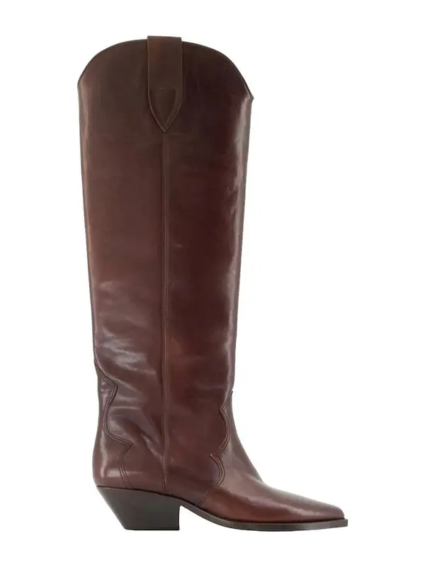 Isabel Marant Étoile Denvee Leather High Boots - Red
