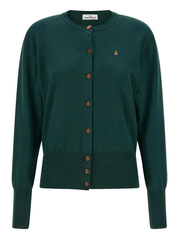 VIVIENNE WESTWOOD Bea Cotton Cashmere Blend Cardigan - Green