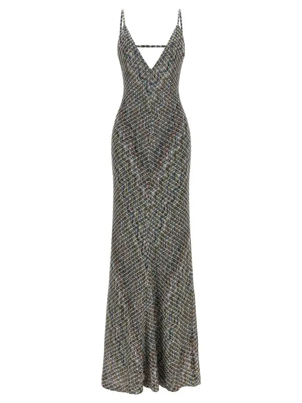 Missoni Sequined Chevron Maxi Dress - Multicolor