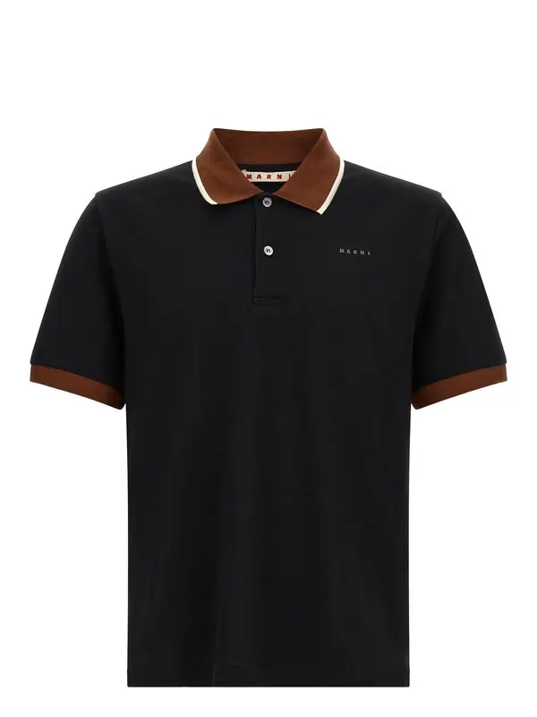 Marni Polo With Contrasting Details - Black