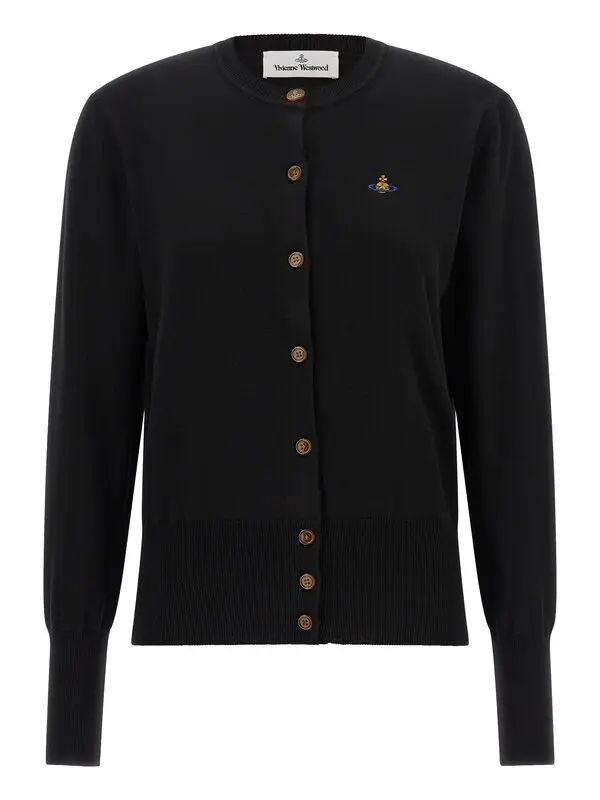 VIVIENNE WESTWOOD Bea Crew Neck Cardigan - Black