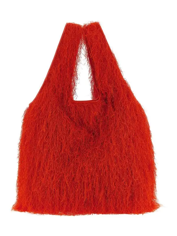 Dries Van Noten Fringed Tote Bag - Red