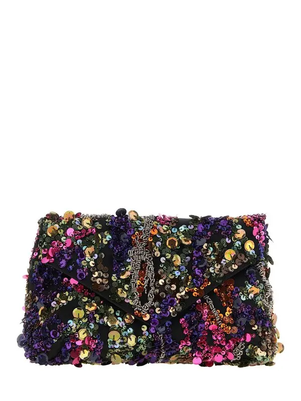 Dries Van Noten Embellished Envelope Clutch - Multicolor