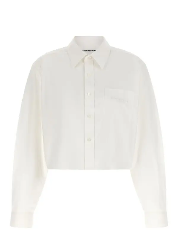 Alexander Wang Cropped Cotton Shirt - White
