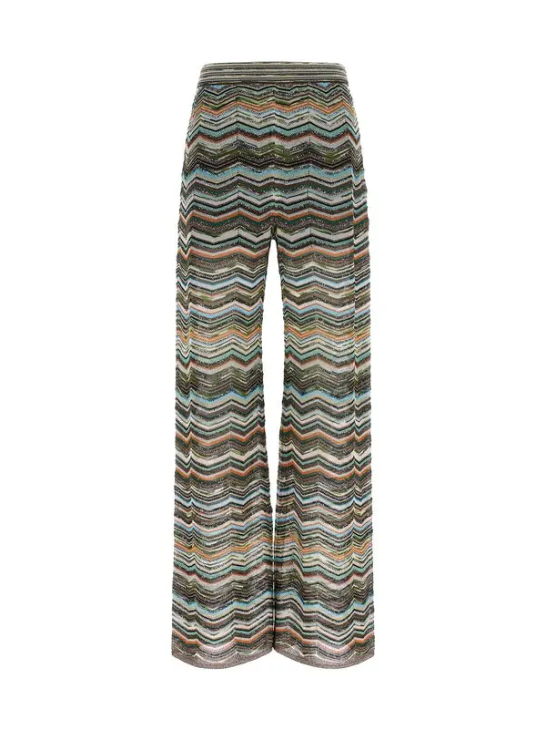 Missoni Palazzo Pants With Chevron Motif - Multicolor