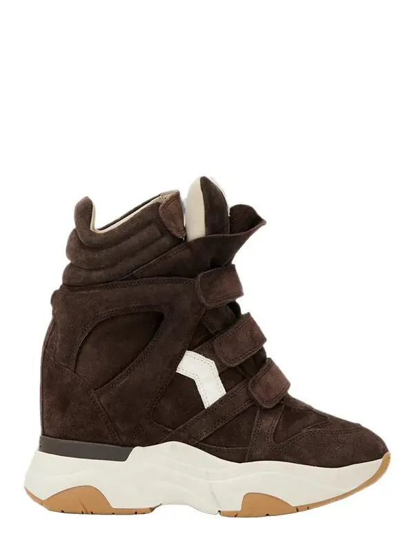 Isabel Marant Étoile Balskee High-top Wedge Suede Sneakers - Brown