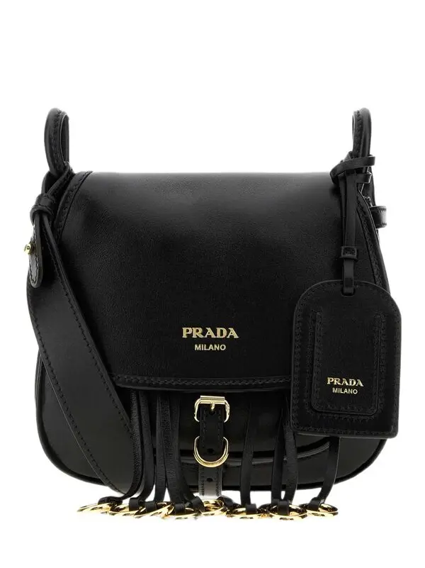 Prada Leather Shoulder Bag - Black