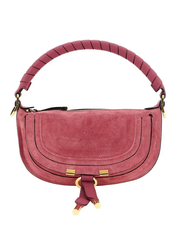 Chloé Marcie Suede Hobo Handbag - Pink