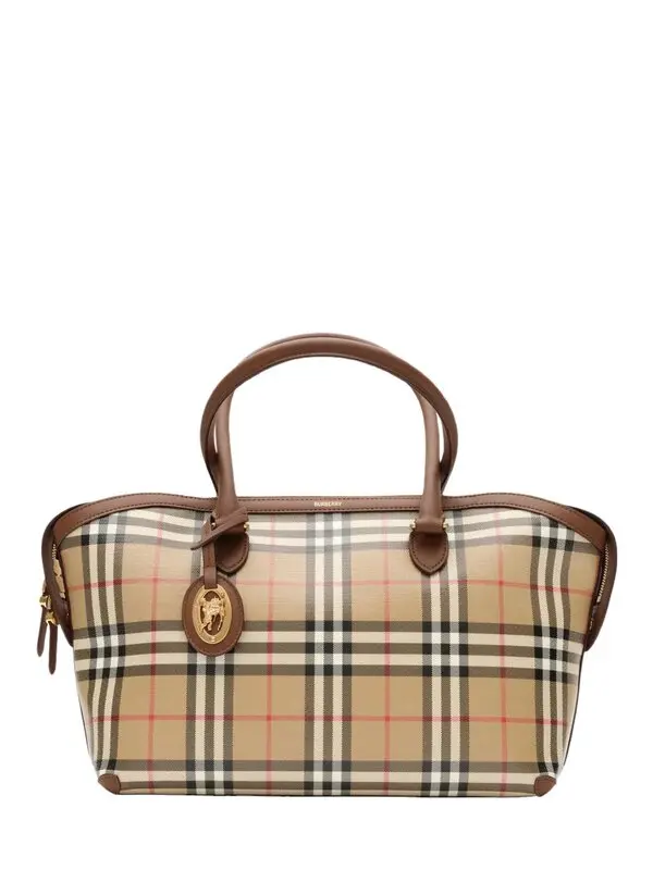 Burberry Small Check Zip Tote Bag - Multicolor
