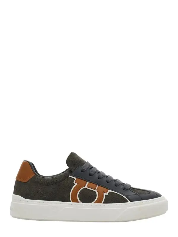 FERRAGAMO Thor 3 Gancini Sneakers - Gray