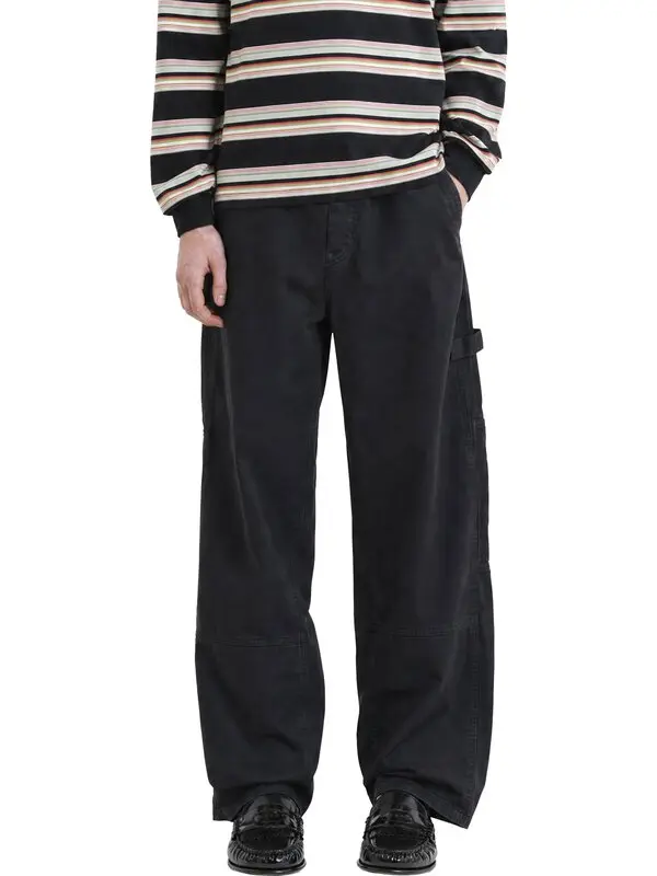 Marni Cotton Loose Workwear Trousers - Black