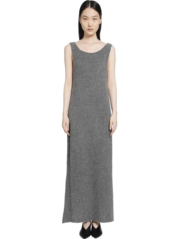 RETORI Brushed Cashmere Long Dress - Grey