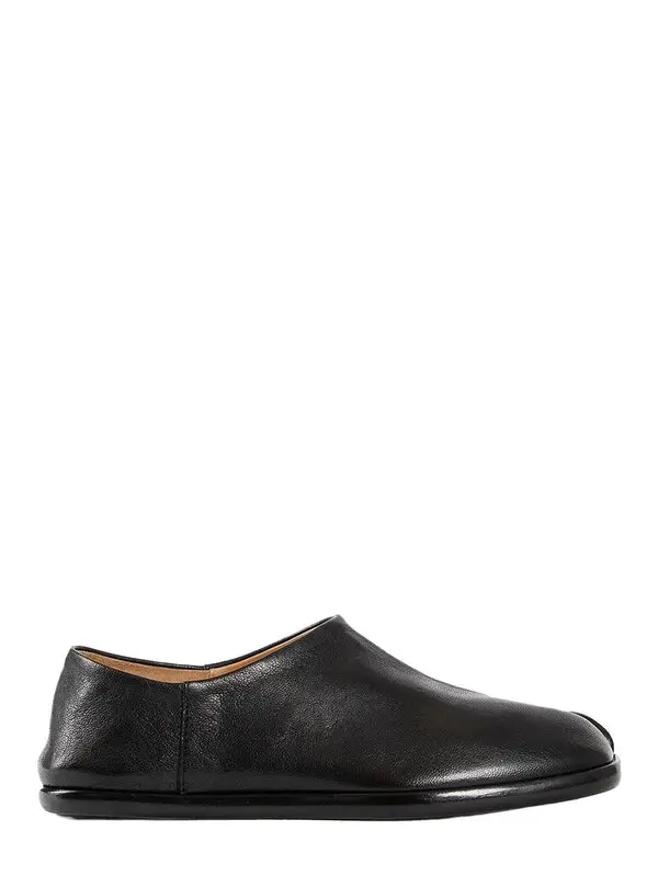 MAISON MARGIELA Tabi Babouche Flat Leather Shoes - Black