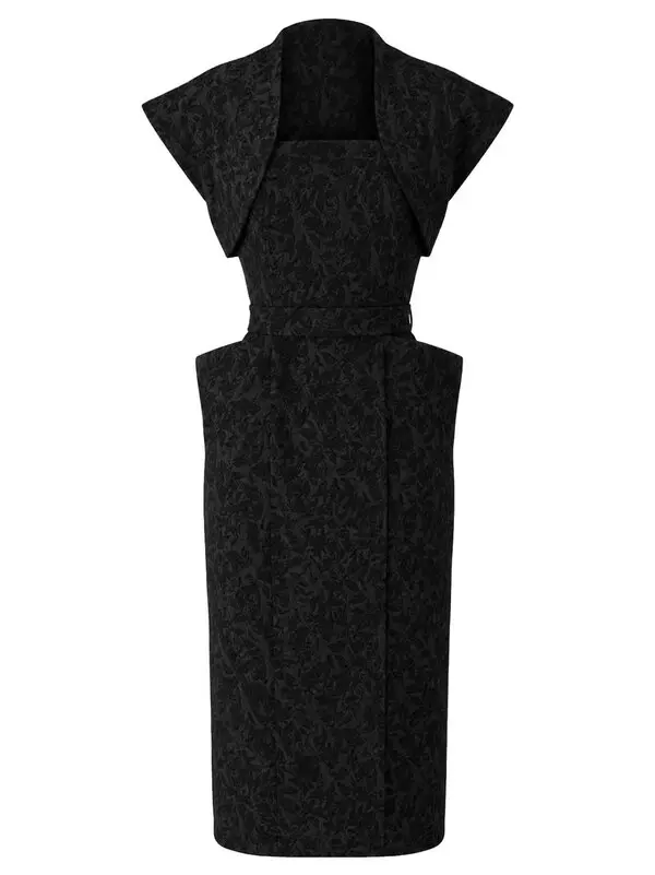 SACHA DRAKE Samba Dress And Bolero Set Textured Jacquard - Black