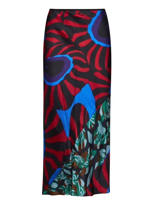 Dries Van Noten Twill Midi Skirt - Multicolor