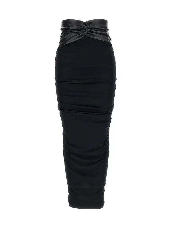 Andamane The Attico Ursula Draped Midi Skirt - Multicolor
