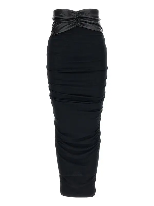 Andamane The Attico Ursula Draped Midi Skirt - Multicolor