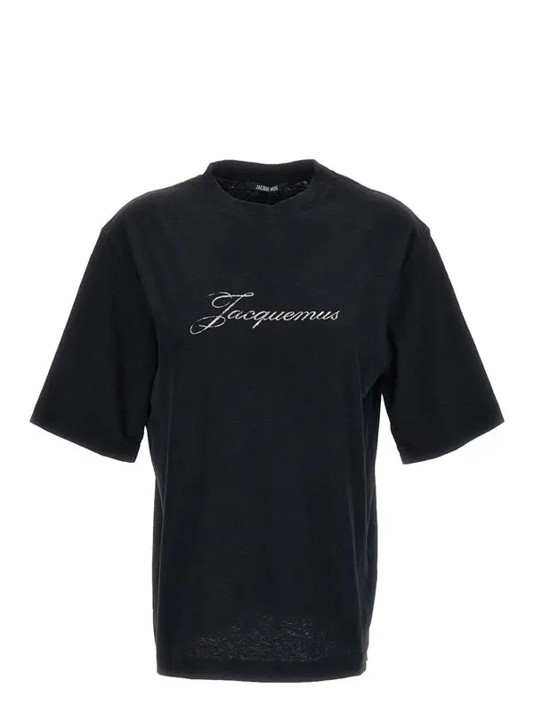 Jacquemus Le T-shirt With Faded-effect Logo - Multicolor
