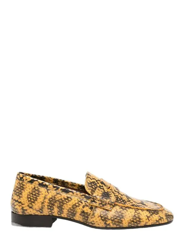 Dries Van Noten Printed Snakeskin Effect Loafers - Multicolor