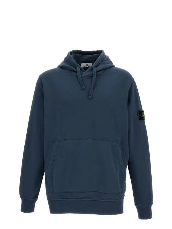 Stone Island Cotton Hoodie With Drawstring Hood And Kangaroo Pocket - Multicolor