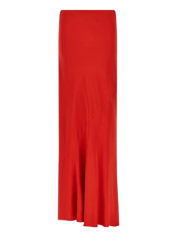 ERMANO SCERVINO Ermanno Scervino Mermaid Maxi Skirt In Viscose Crepe De Chine - Red