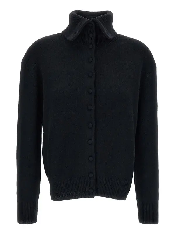 LISA YANG Cashmere Mock Neck Cardigan - Multicolor