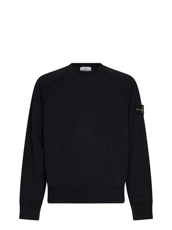 Stone Island Cotton Crewneck Sweatshirt With Badge Detail - Multicolor