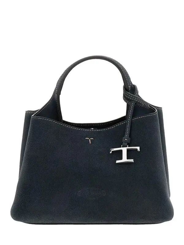TOD'S Micro Suede Bag With Logo Detail - Multicolor