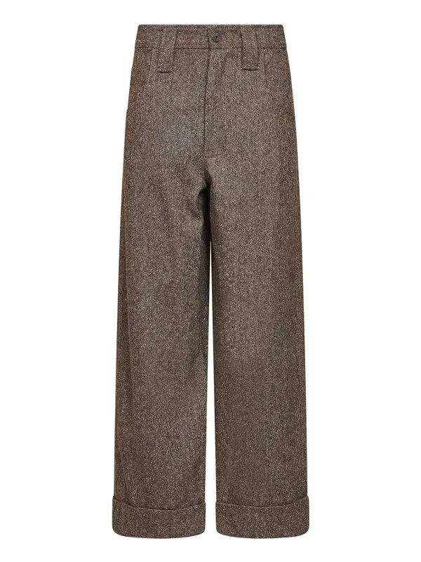 Brunello Cucinelli Baggy Trousers With Monili - Multicolor