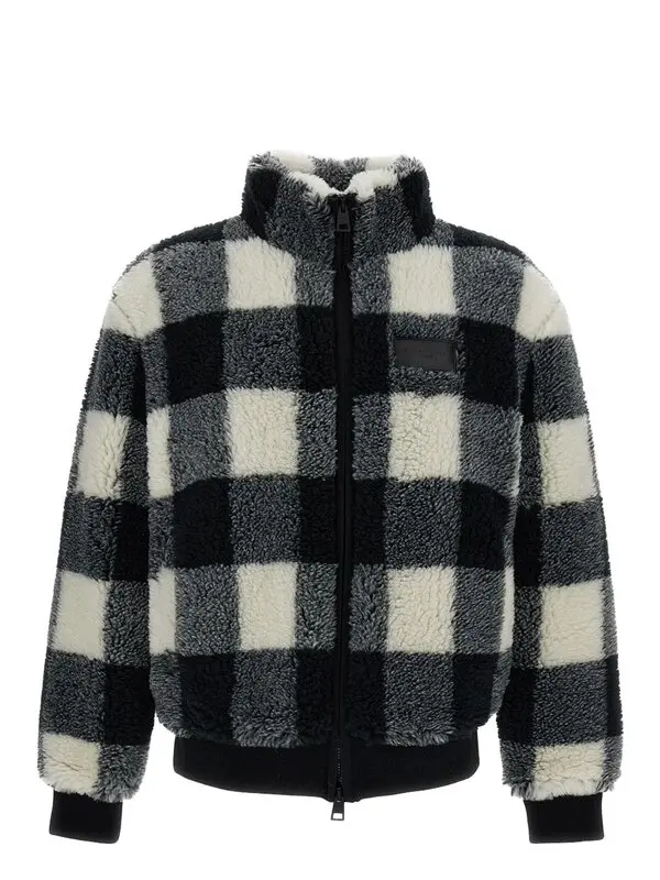 Givenchy Checked Fleece Bomber Jacket - Multicolor
