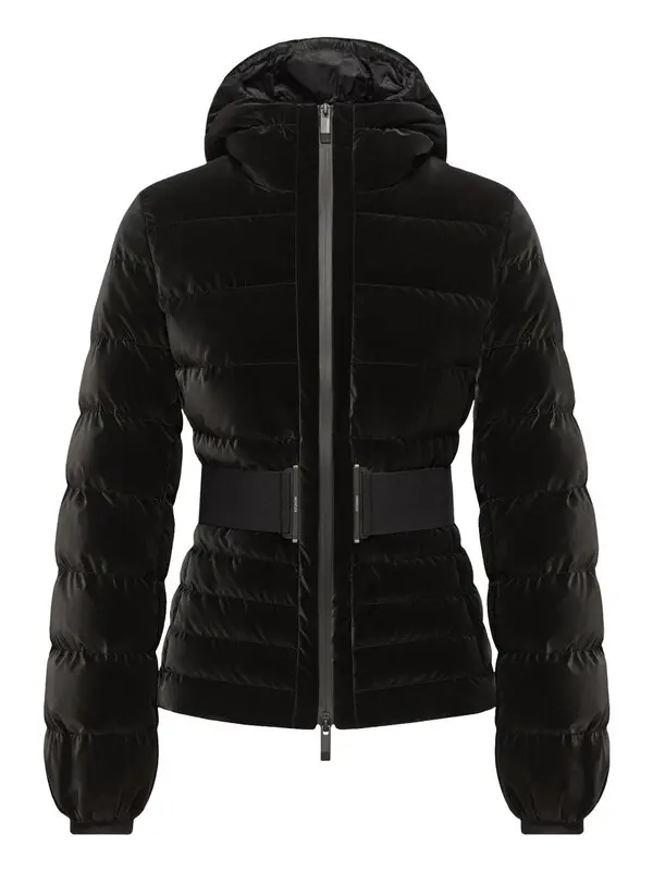 Moncler Gestuelle Belted Short Down Jacket - Black