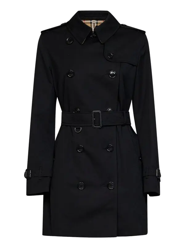 Burberry Heritage Kensington Short Trench Coat - Multicolor