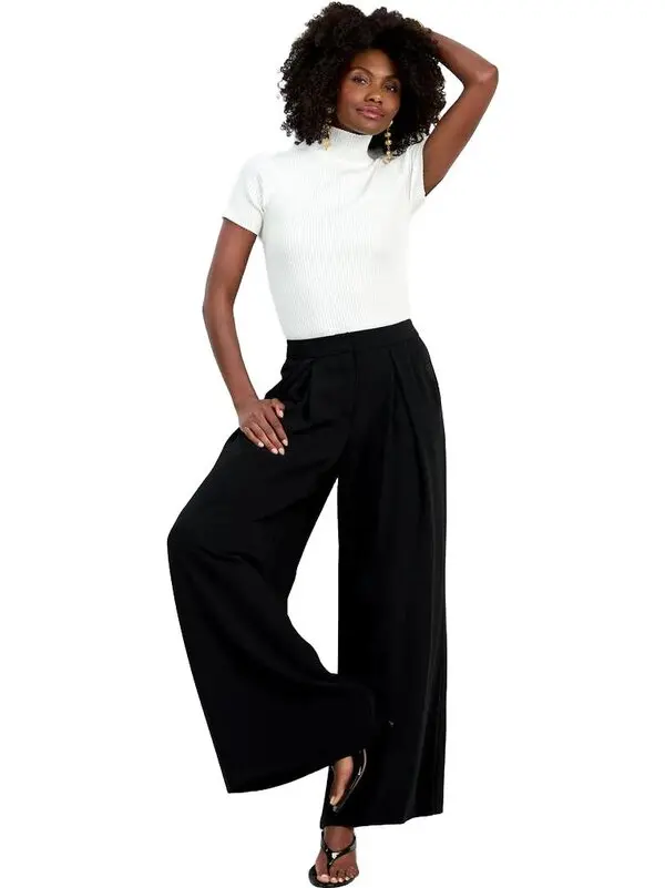 Trina Turk Saige Wide-leg Pants - Black