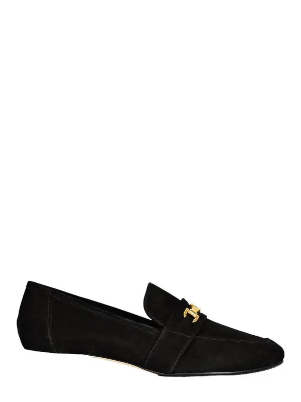 JOAN OLOFF SHOES Adonis Slip-on Horsebit Loafer - Black