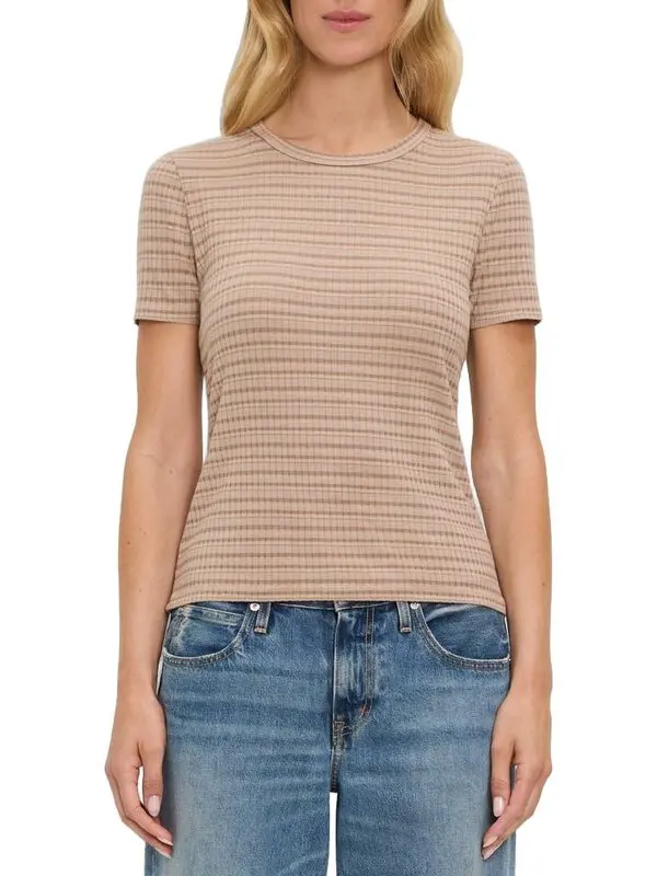 Michael Stars Verity Crewneck T-shirt - Macadamia