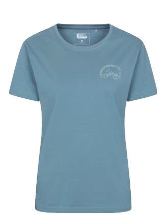 Mountain Warehouse Printed Organic Cotton Crewneck T-shirt - Navy